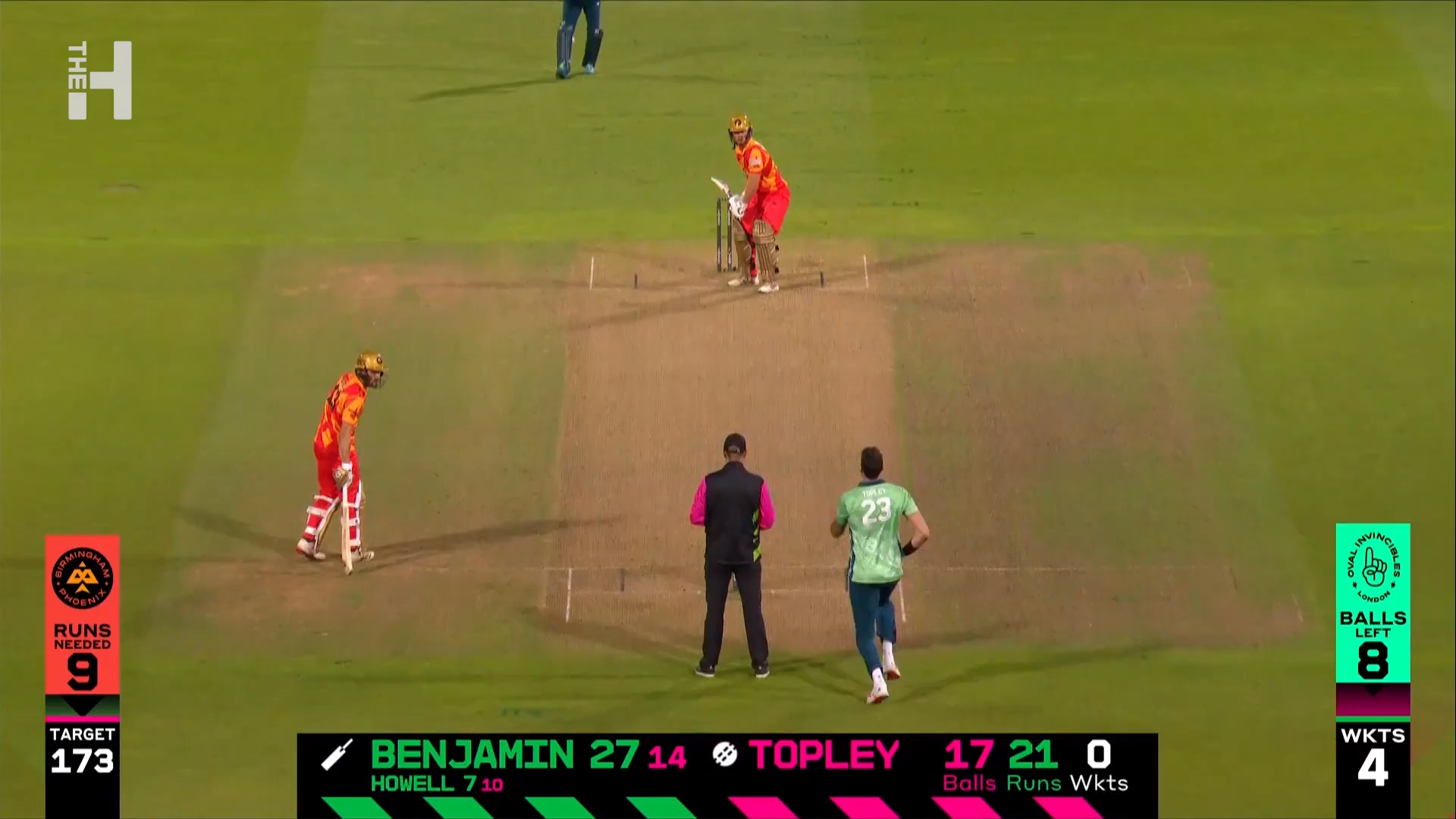 Chris Benjamin flicks it for 6