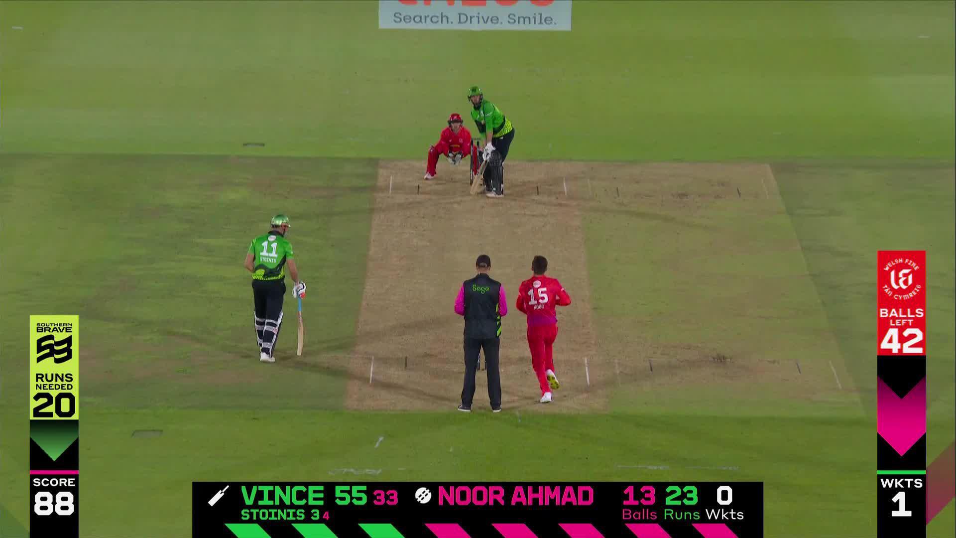 James Vince hits a gorgeous six