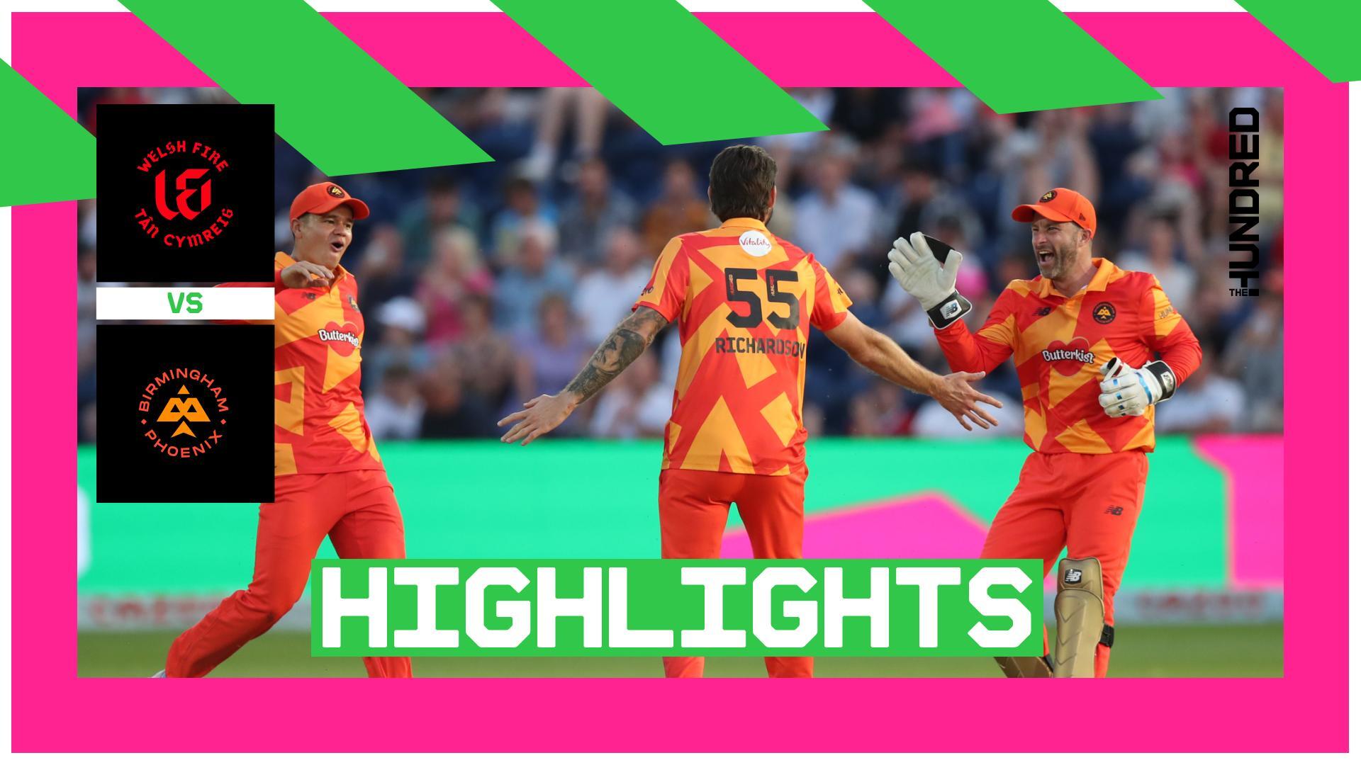 Welsh Fire vs Birmingham Phoenix - Men's Highlights 2022