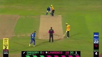 Lewis Greogry six seals the victory over London Spirit