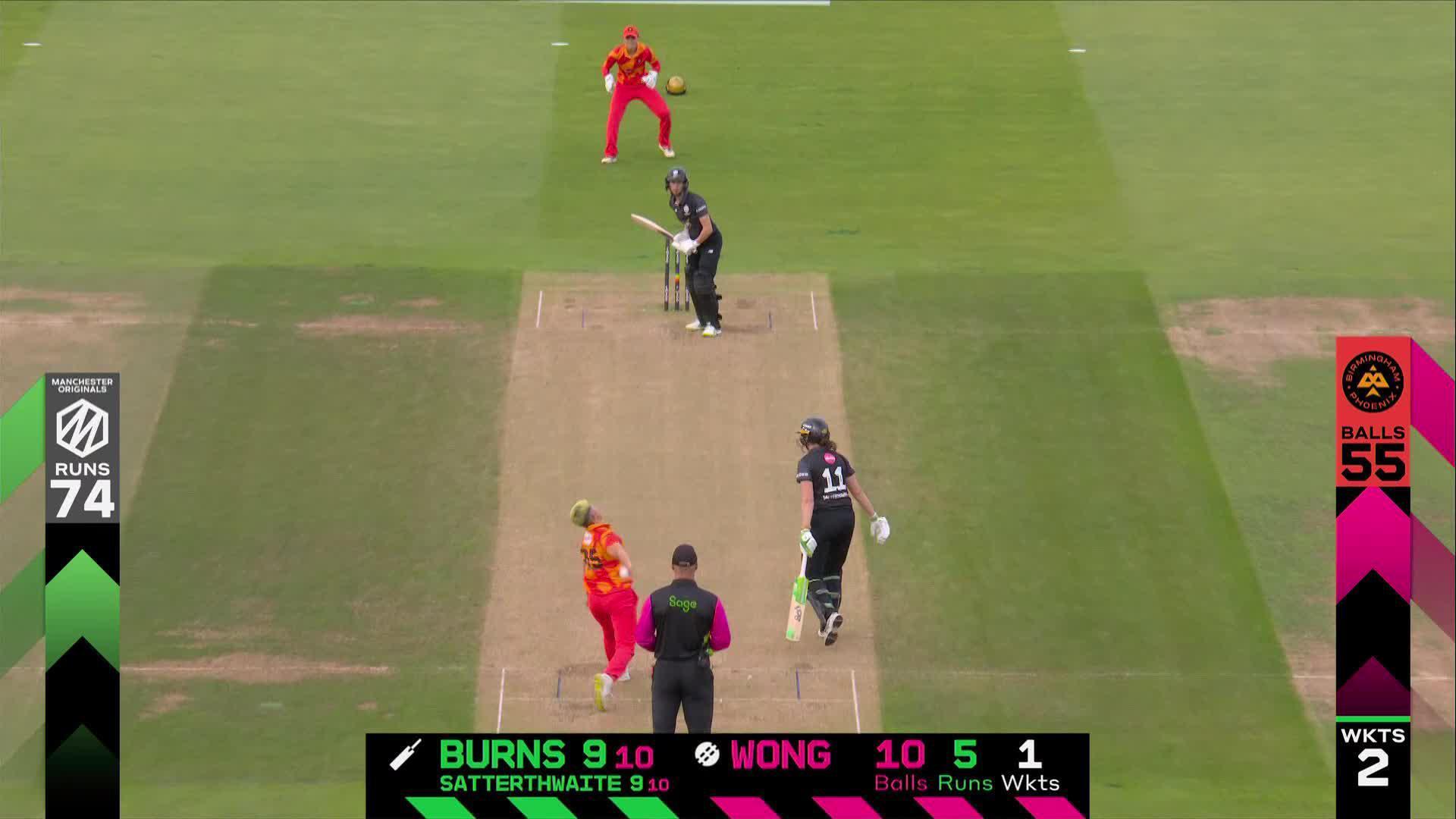 Erin Burns plays a clever scoop shot