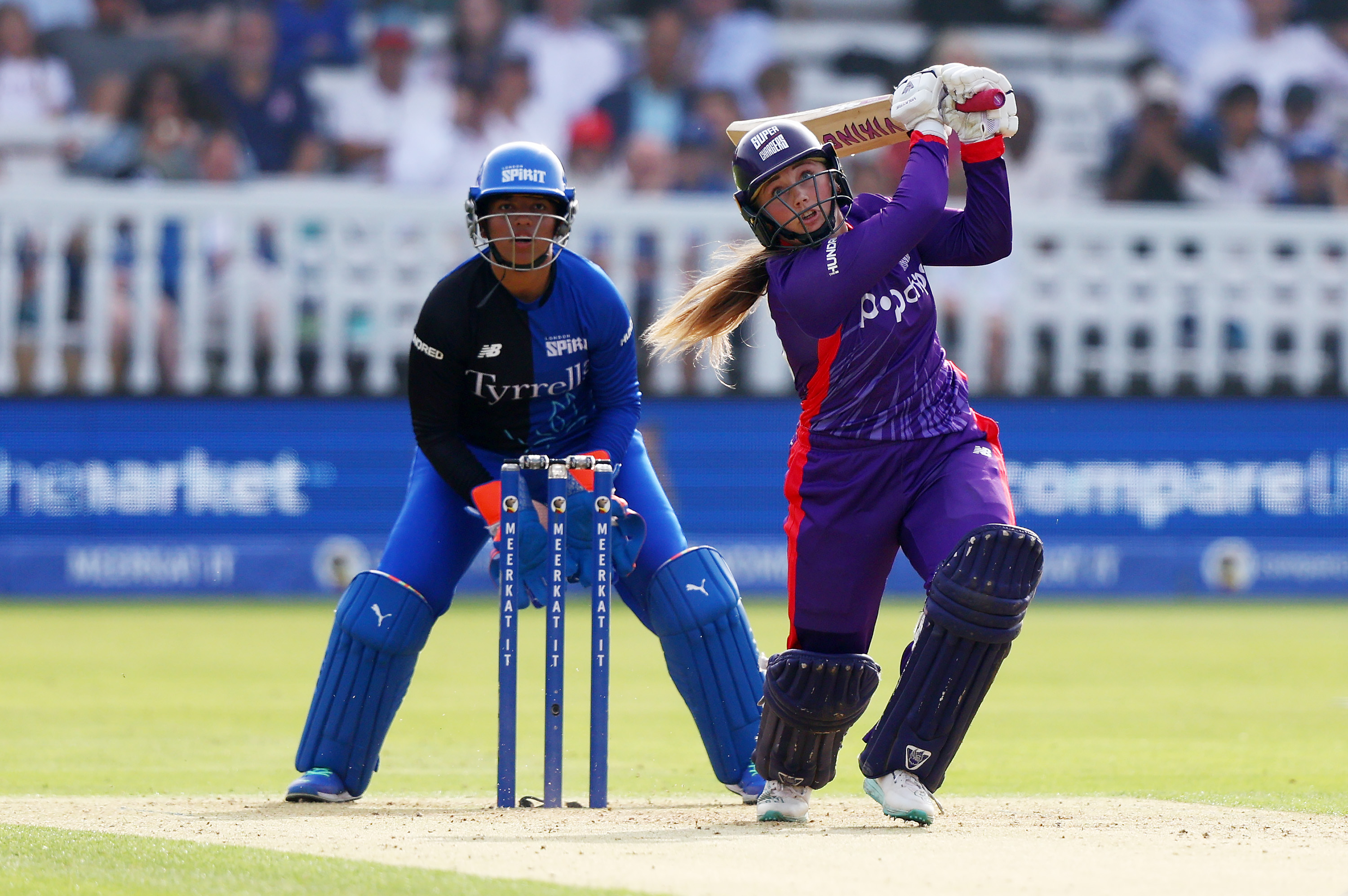 Bess Heath smashes a six!