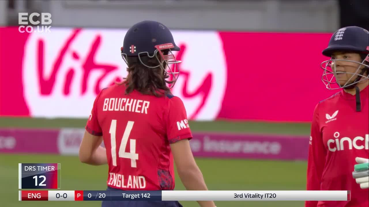 Maia Bouchier out LBW first ball