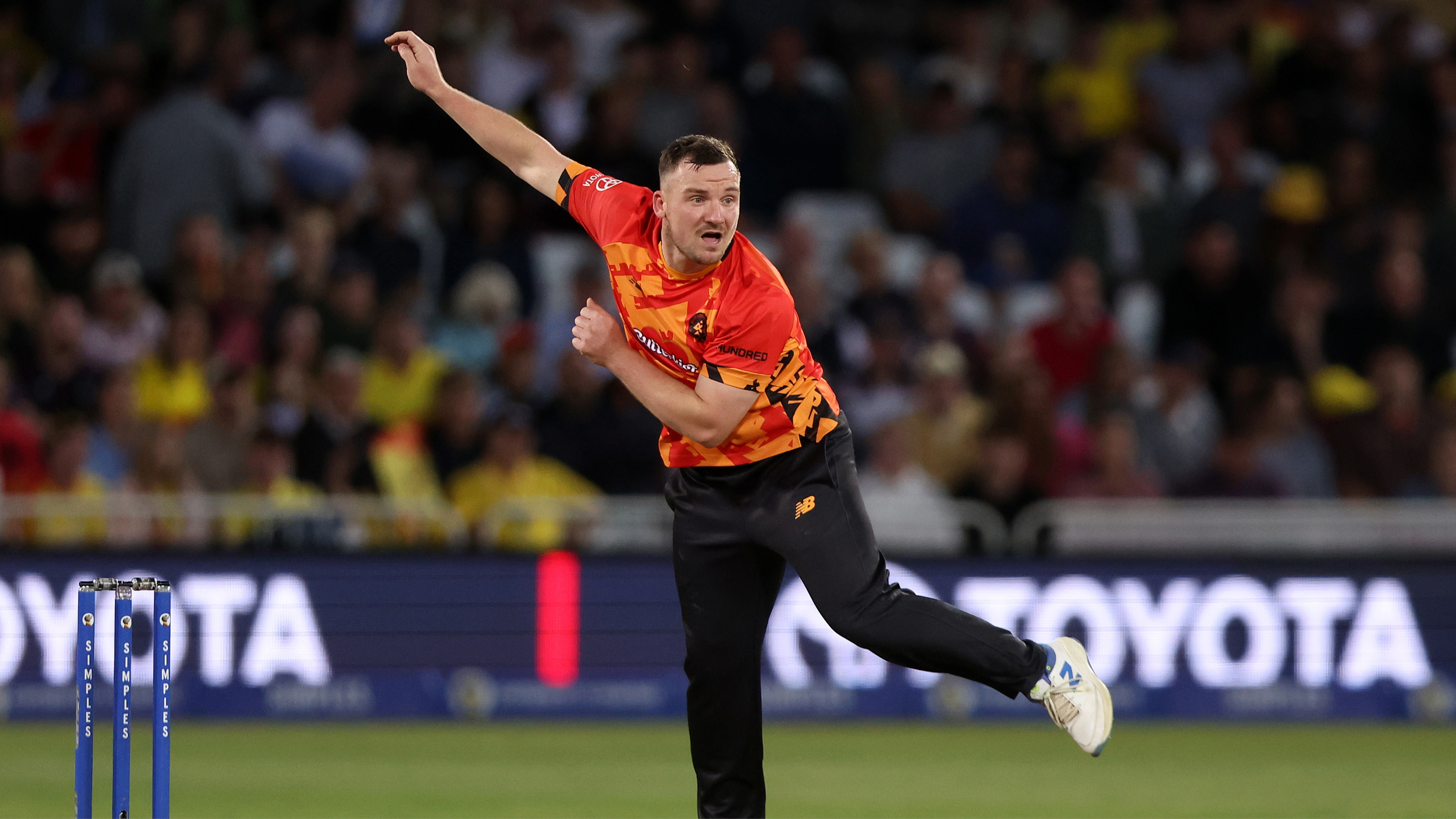 Liam Patterson-White turns the ball a mile